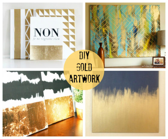Tutorial Tuesday: DIY Gold Artwork
