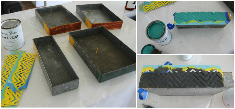 Stencilling tins with Chalk Paint™ by Annie Sloan