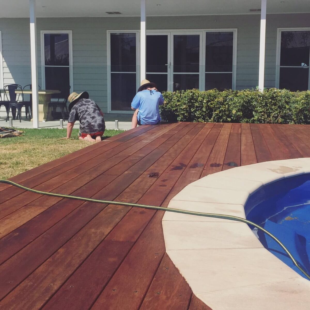 Slowly updating our pool area