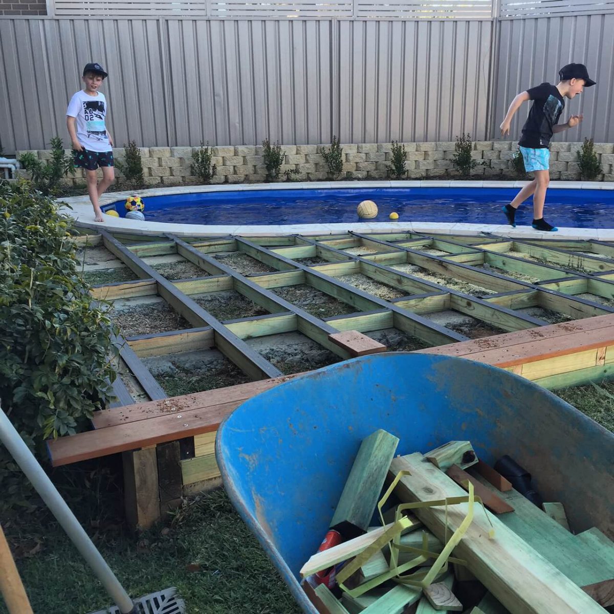 Slowly updating our pool area