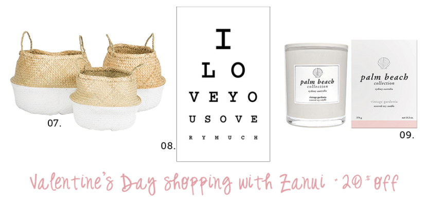 Valentine’s Day shopping with Zanui + 20% off