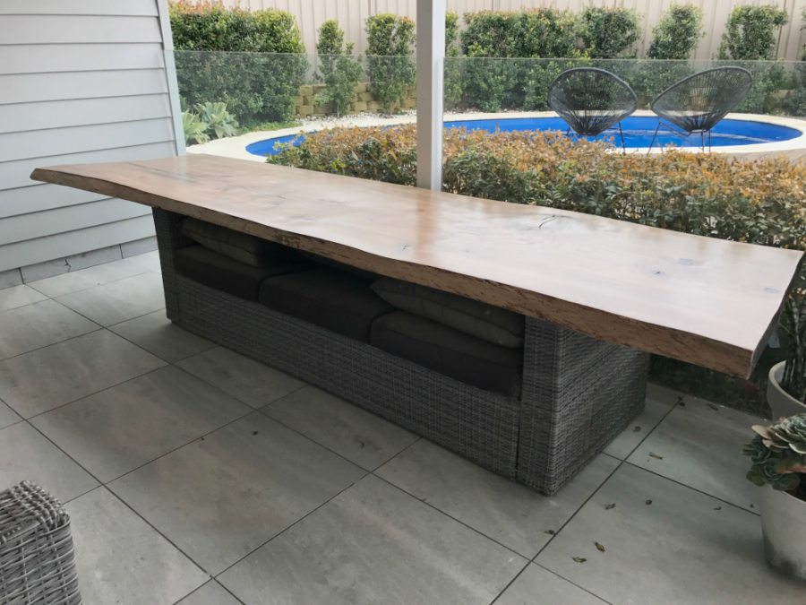 DIY Outdoor Live Edge Table