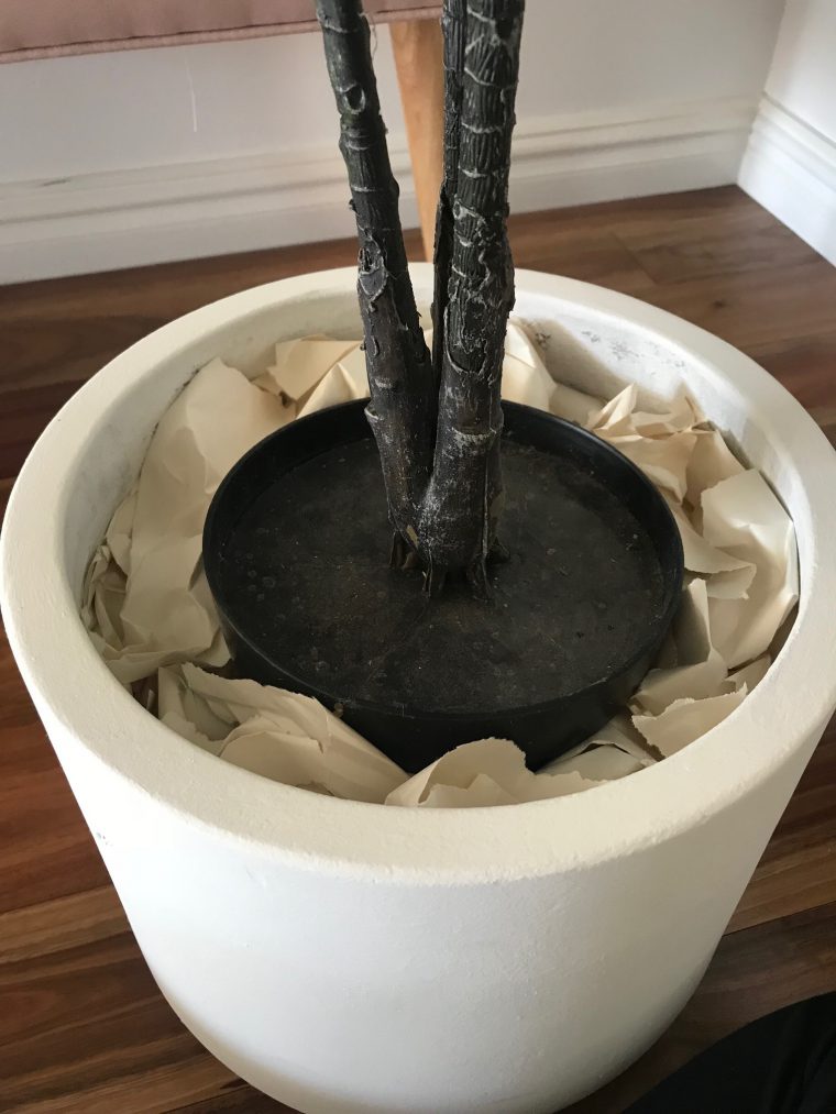 How to pot an artificial plant