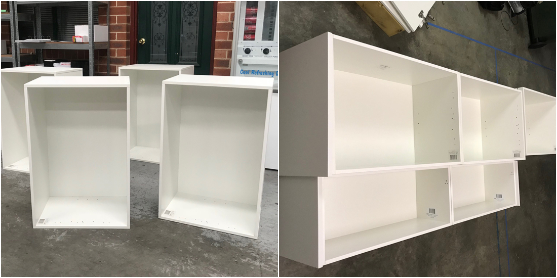 DIY your overhead laundry cupboards