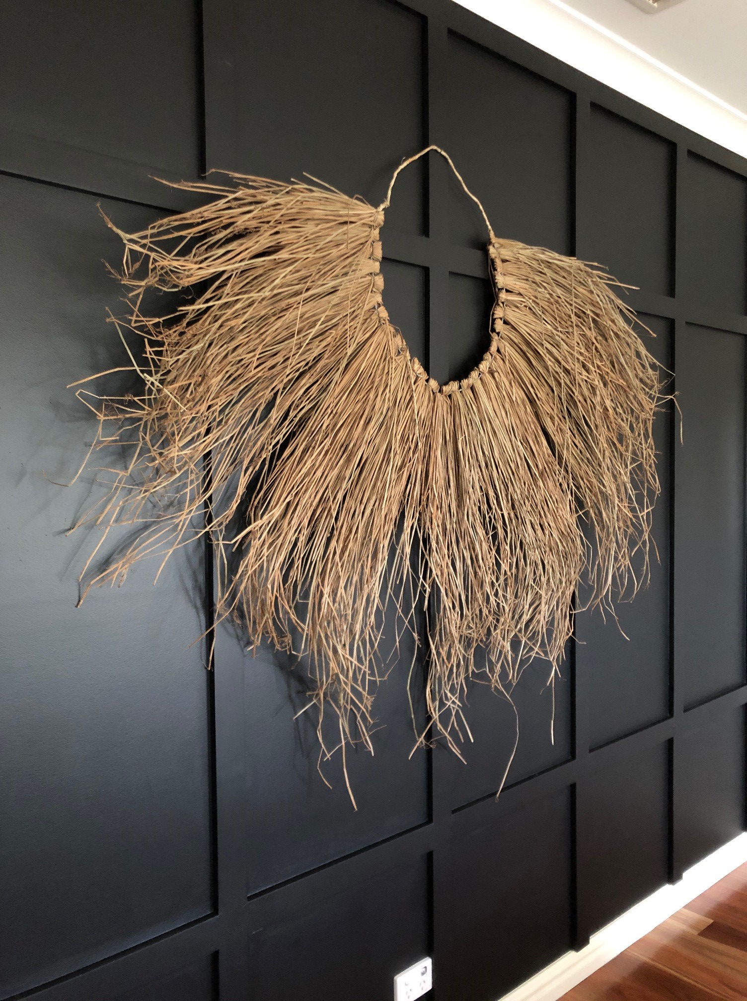 DIY batten feature wall in black